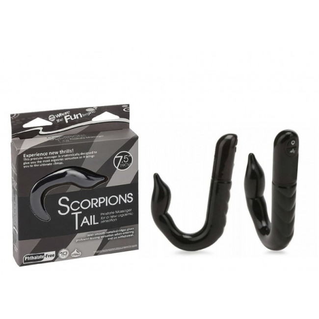 Scorpions Tail Prostate Vibrator, 19cm, black